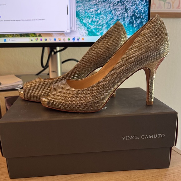 Vince Camuto Gold Heels